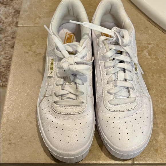 Puma | Shoes | Puma Classic White Leather Sneakers | Poshmark